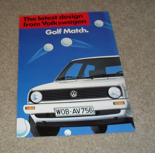 VOLKSWAGEN VW GOLF Mk2 Match Brochure 1985 EUR 28,48 - PicClick DE