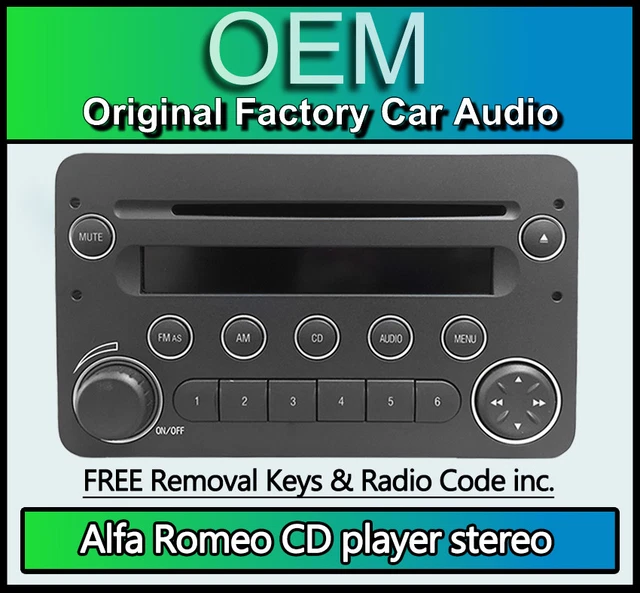 ALFA ROMEO SPIDER CD player radio stereo with code and headunit removal ...
