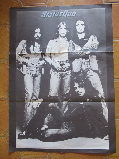 POSTER STATUS QUO Inclus Dans L'album 33 Tours " Hello ! " De 1973 EUR ...