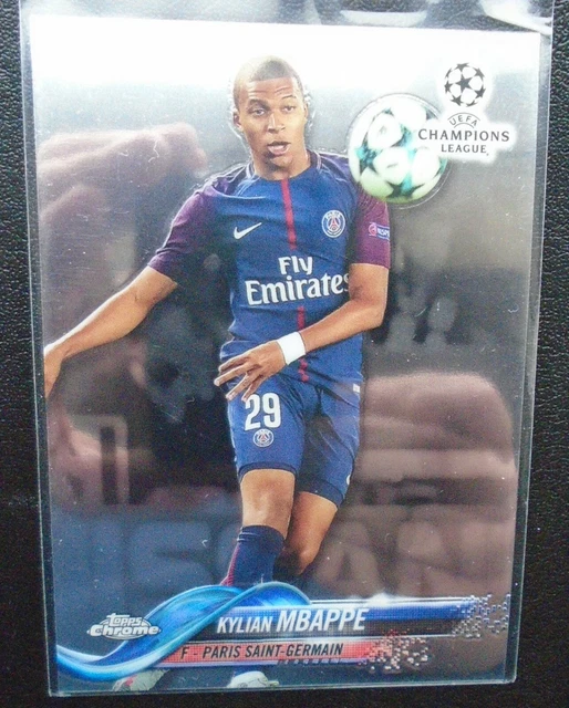 KYLIAN MBAPPÉ TOPPS Chrome Champions League 2017/18 PSG paris carte Saint-Germain EUR 146,21 ...