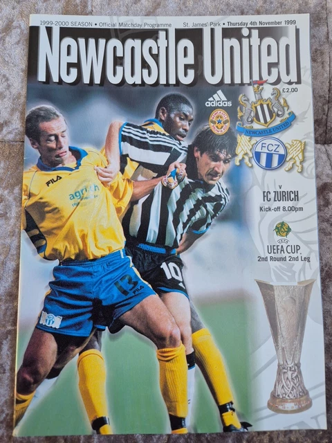 NEWCASTLE UNITED V Fc Zurich Official Matchday Programme 4th November ...