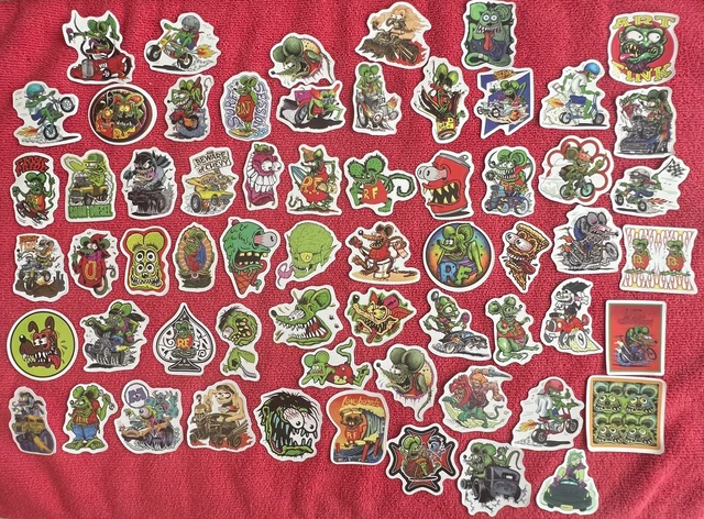 🔥 61 RAT Fink Mouse Ed Big Daddy Roth Hot Rod Art Vinyl Decal Sticker ...