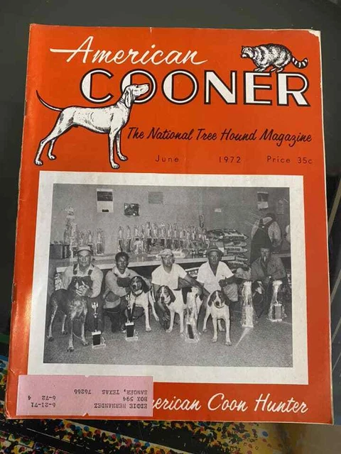 VINTAGE AMERICAN COONER : National Tree Hound Magazine - Juin 1972 EUR ...