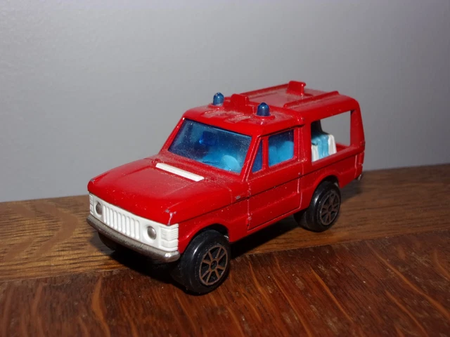 MAJORETTE RANGE ROVER pompiers fire 1/60 style Norev Matchbox lesney ...