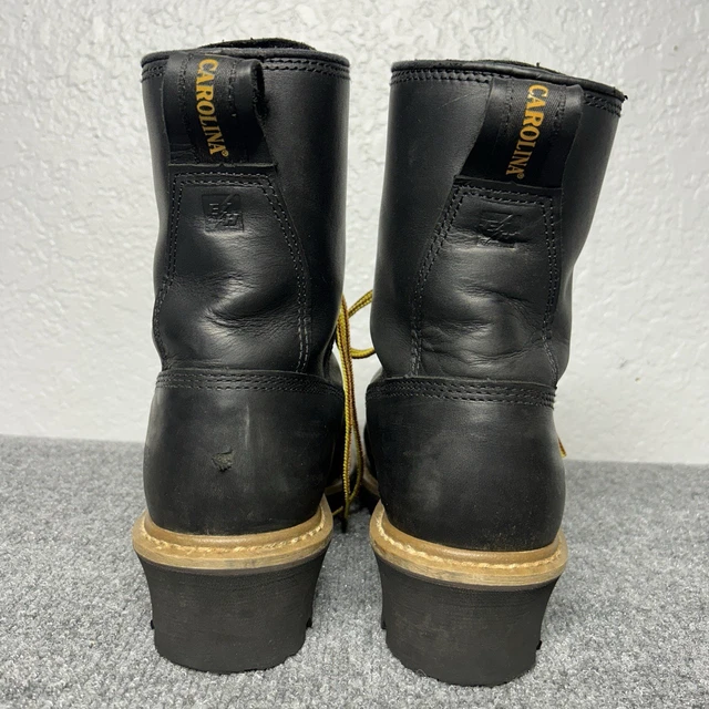 CAROLINA CA9823 ELM 8" Steel Toe Waterproof Logger Black Leather Boots ...