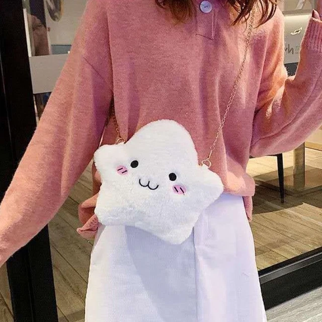 FORMA DELLA STELLA Borsa di peluche dei cartoni animati Catena ... FORMA DELLA STELLA Borsa di peluche dei cartoni animati Catena ...