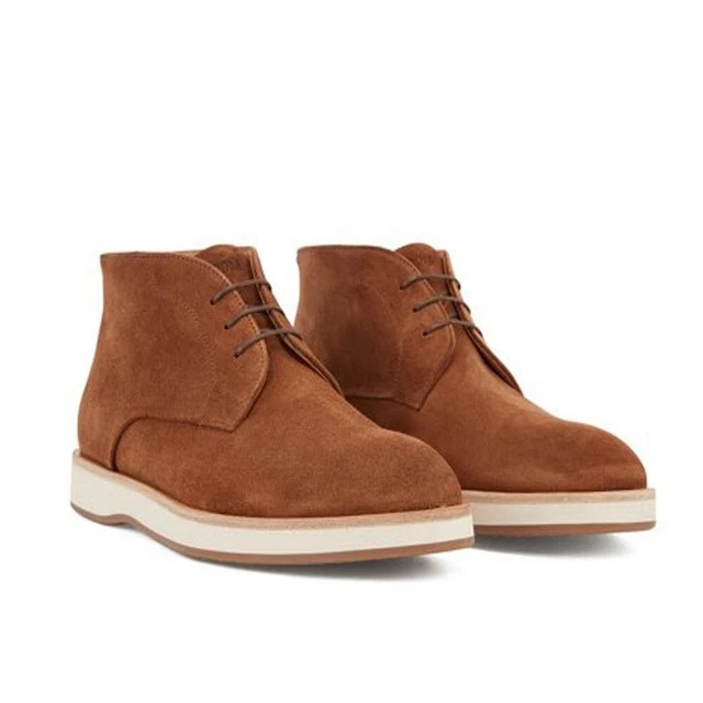 HUGO BOSS MEN'S Tan Oracle Suede Desert Boots £109.00 - PicClick UK