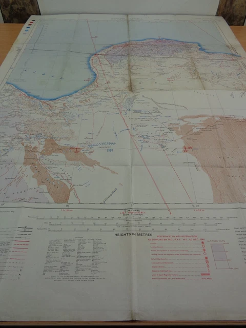 WW2 RAF MAP entitled "BENGASI - AUGILA" featuring TOBRUCH (TOBRUK) £54. ...