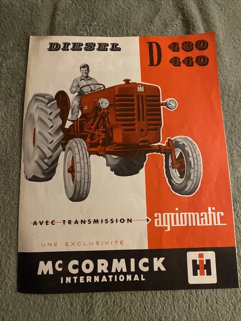 PROSPECTUS TRACTEUR IH Mc Cormick No Brochure Massey Ih Cormick Deutz EUR 9,99 - PicClick FR