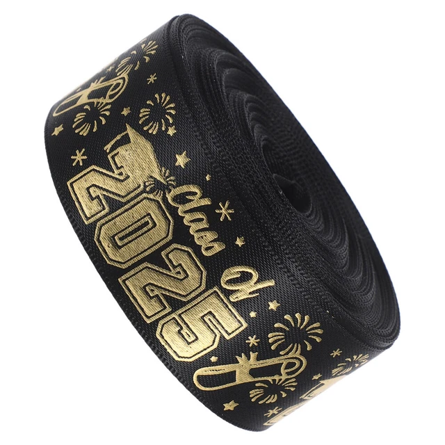 Curling Ribbon Golden Text Graduation Class Of 2025 Vector, Class Of ...