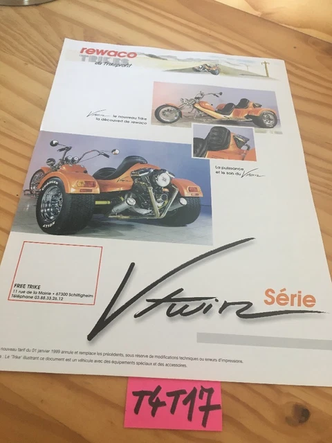 REWACO TRIKE VTWIN Serie Folleto Catálogo Folleto Prospecto Publicidad ...