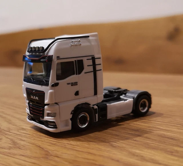 HERPA MAN TGX GX 18.580 SZM Individuell LION S weiss MAN-Werbemodell ...