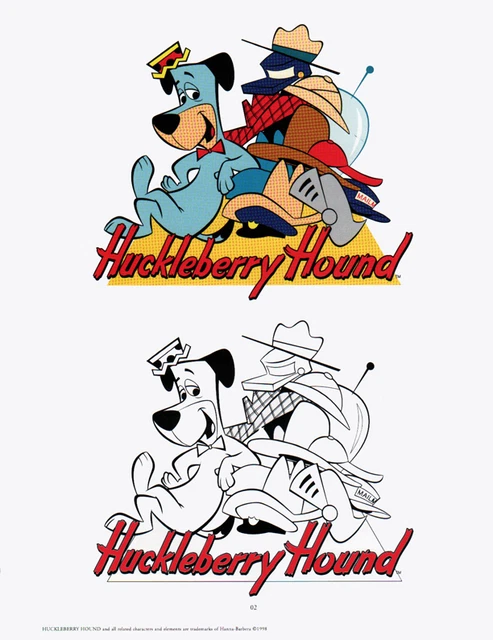 HANNA BARBERA STYLE GUIDE PLATE - HUCKLEBERRY HOUND'S MANY HATS £6.96 ...