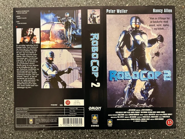 VINTAGE ROBOCOP 2 Peter Weller VHS Cover Only - Danish Edition - No ...