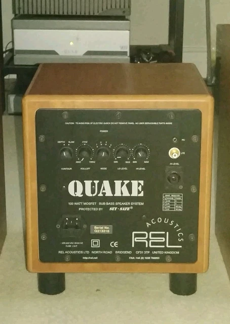 REL QUAKE 100W MOSFET Sub-Bass Speaker System Subwoofer £208.70 ...