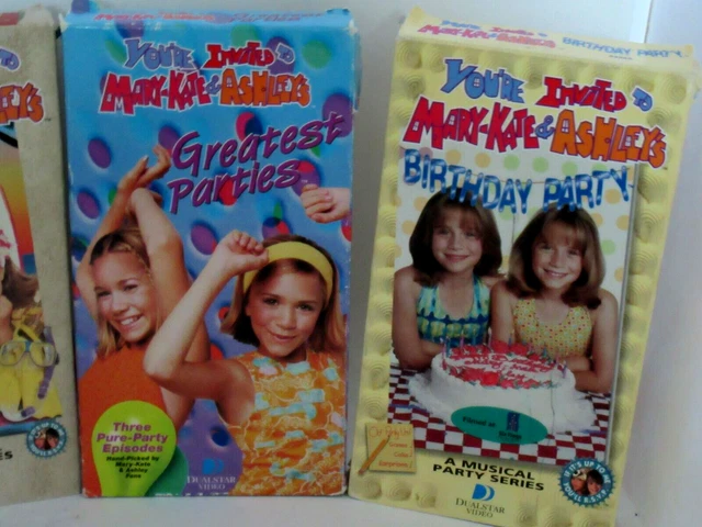 4 VHS TAPES Mary Kate & Ashley Olsen Parties Ballet Hawaiian Birthday ...