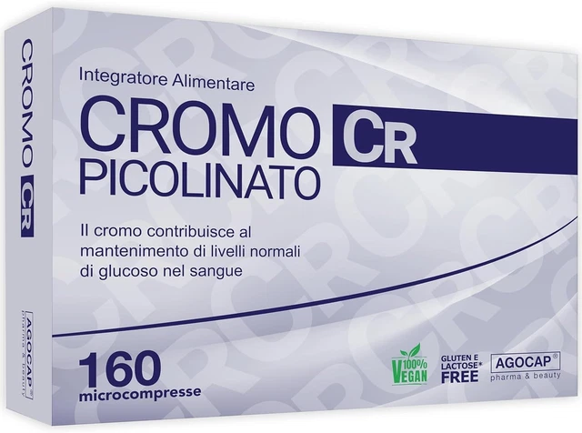 CROMO PICOLINATO - Glicemia Integratore, 200mcg. Cromo, 160 cpr EUR 9 ...