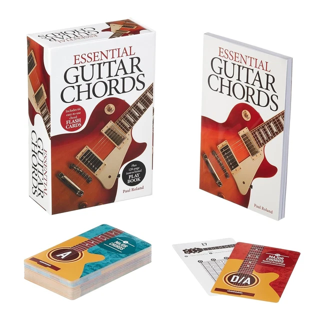 ESSENTIAL GUITAR CHORDS Kit 64 Easy-to-Use Chord Flash Cards ...