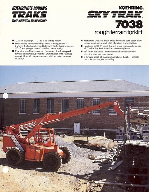 EQUIPMENT BROCHURE - Koehring - Sky Trak 5522 6036 7038 8038 - Forklift ...