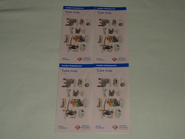 NEW! (4X) TFL London Underground Tube Map - May 2023 £2.99 - PicClick UK