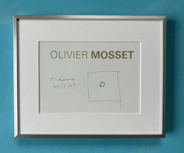 OLIVIER MOSSET (1944) Dessin Signé 2007 Fernet Branca Cadre Alu Art Conceptuel EUR 189,90 ...