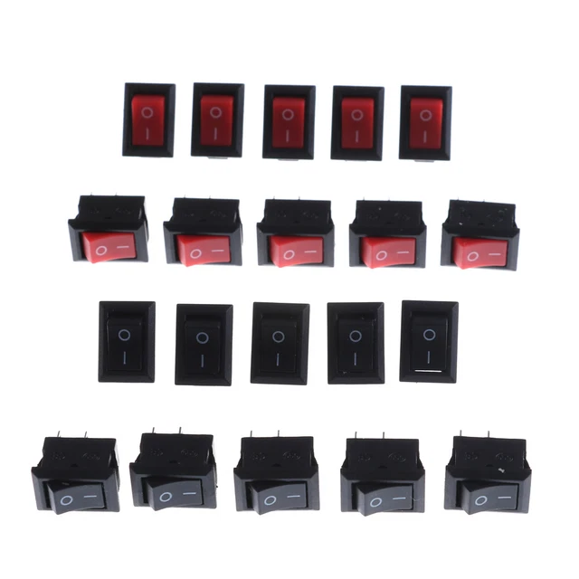 ON/OFF SOLDERING TERMINAL Boat Rocker Push Button Switch 3A AC 250V ...