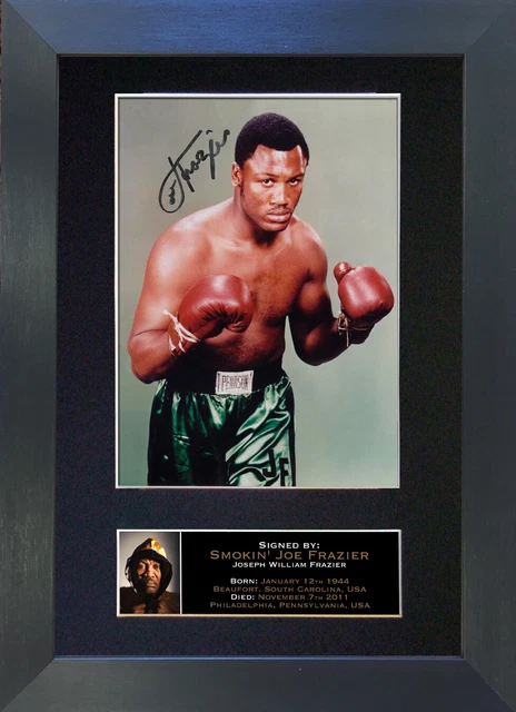 JOE FRAZIER MOUNTED Signed Photo Reproduction Autograph Print A4 57 £8. ...
