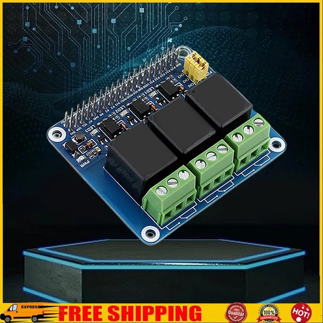 3 CHANNEL RELAY Module PC817 Optocoupler GPIO Board for Raspberry Pi 3 ...