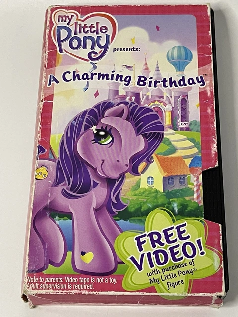 MY LITTLE PONY Presents: A Charming Birthday (VHS, 2003) Hasbro Kimono ...