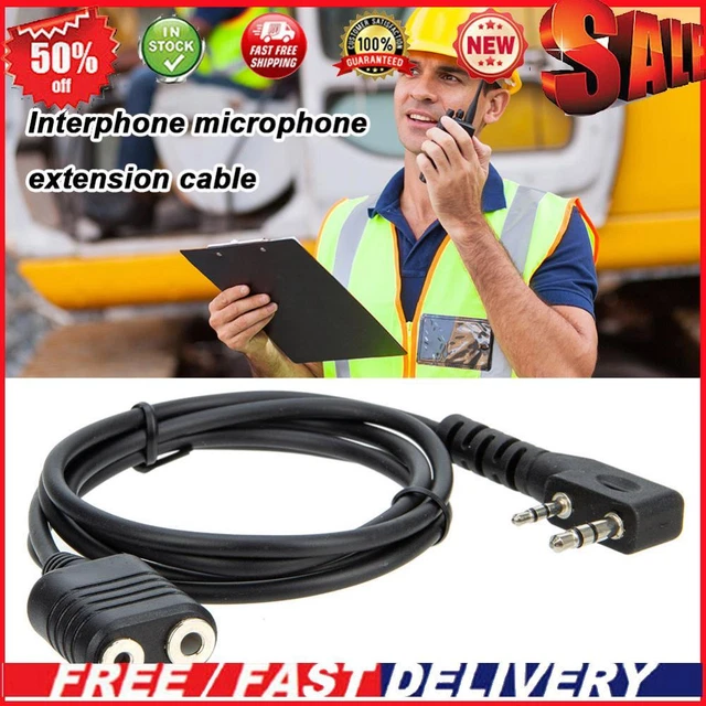 1M MICROPHONE EXTENSION Cable Replacement Extender Cord Wire Ham Radio ...