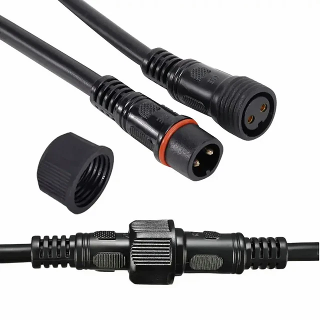 2 - 8 Pin Waterproof Male Female Plug Wire Connector Cable Electrical ...