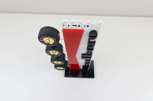 AYRTON SENNA 1988 Marlboro Tribute Tyre Trophy Custom Display 1/18th ...
