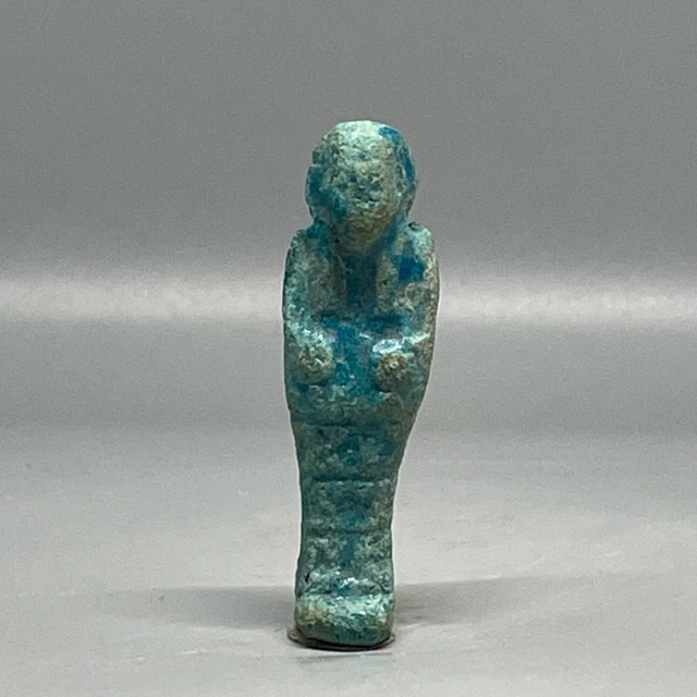 RARE ANCIENT EGYPTIAN Glazed Faience Ushabti Shabti with Hieroglyphics ...