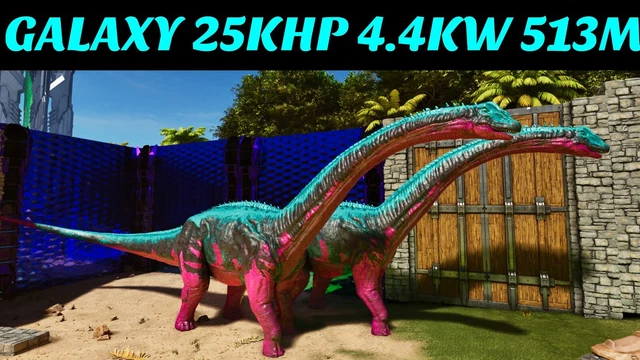ARK SURVIVAL ASCENDED PvE PC/XBOX/PS5 Top Stats Brontosaurus Galaxy ...