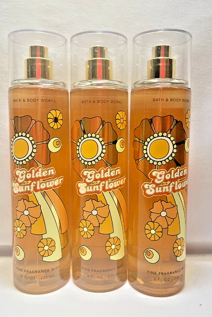 3 GOLDEN SUNFLOWER Fine Fragrance Mist Bath & Body Works 8 fl oz $24.99 ...