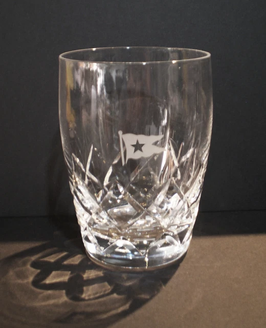 WHITE STAR LINE RMS Titanic, Stuart Crystal Tumbler, 1912 Style Replica ...
