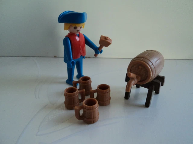 PLAYMOBIL VINTAGE MÉDIÉVAL pirate marin fût tonneau maillet set 3386 de ...