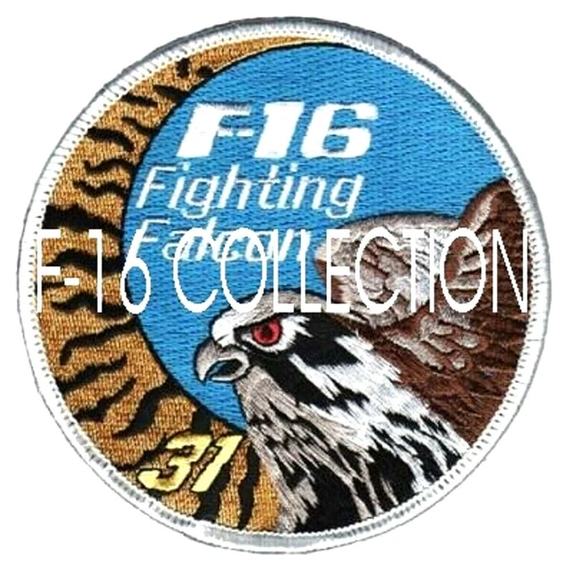 F-16 FIGHTING FALCON Swirl Insignia Patch: Belgian Air Force 31 Smd ...