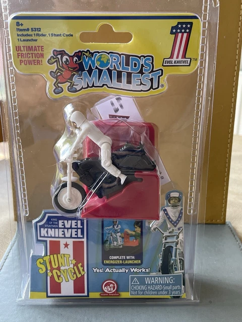 EVEL KNIEVEL STUNT CYCLE MINI EDITION WORLDS SMALLEST NEW IN BOX, Uk ...