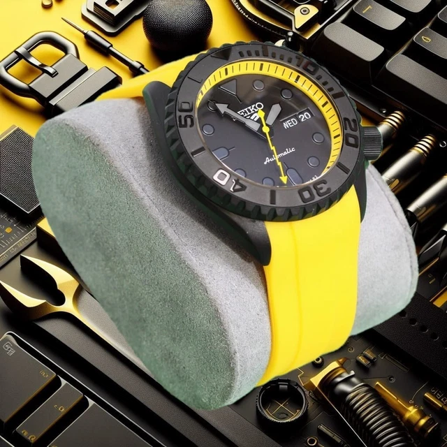 SEIKO MOD BUMBLEBEE SRPD79K1M7 Orologio Uomo Automatico 24 Gioielli ...