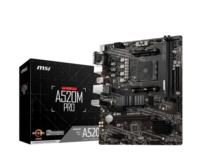 MSI A520M PRO motherboard AMD A520 Socket AM4 micro ATX £72.00 ...