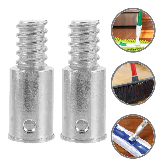 2 PCS BROOM Handle Adapter Brooms Threaded Connector Replacement £8.99 ...