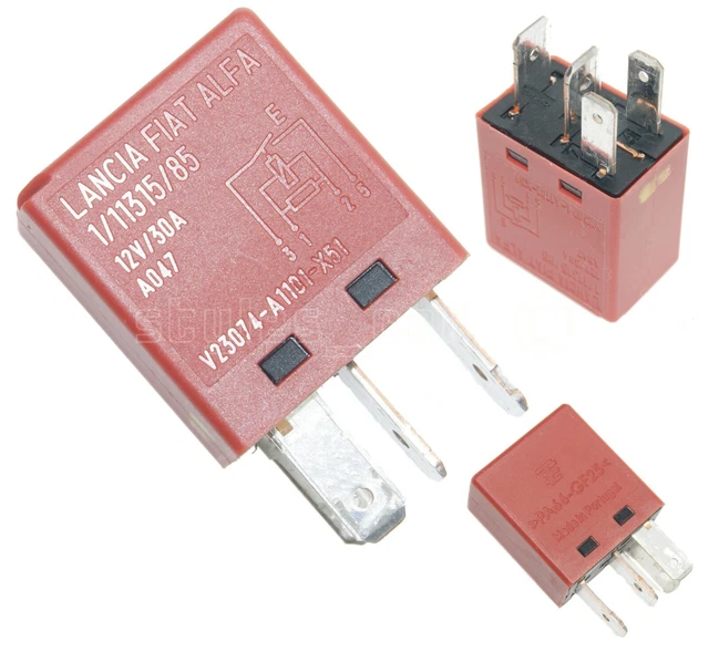 1/11315/85 GENUINE FIAT Lancia Alfa Iveco 4-Pin Red Relay V23074-A1101 ...