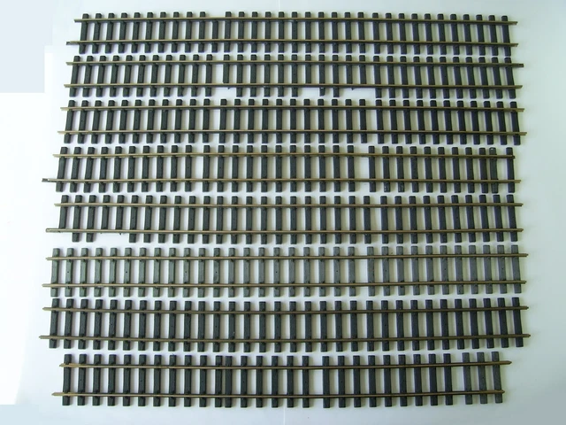 7 PIECES OF Aristo-Craft Long Brass Rail Straight Track, Various ...