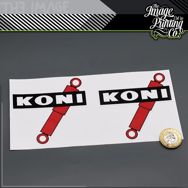 KONI LOGO DECALS x2 - 80mm x 82mm - Stickers - Performance Shock ...