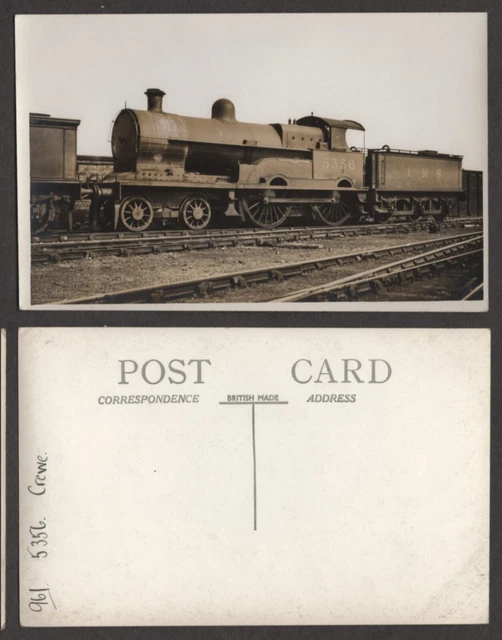L.M.S. RAILROAD TRAIN Real Photo Postcard - Locomotive #5356 £2.73 ...