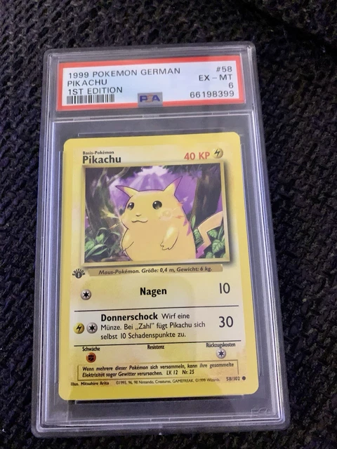PIKACHU - POKEMON German Pokémon deutsch - 1. Edition - PSA 6 EUR 69,90 ...