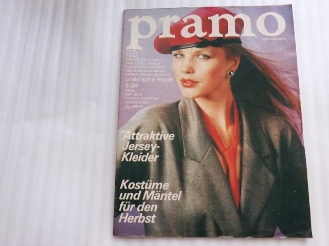 DDR PRAMO PRAKTISCHE Mode Schnittmuster 9/1984 Herbst Jersey Kleid ...