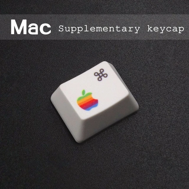 VINTAGE APPLE LOGO Keycap Mac Retro Mechanical keyboard R1 1.25 Command ...