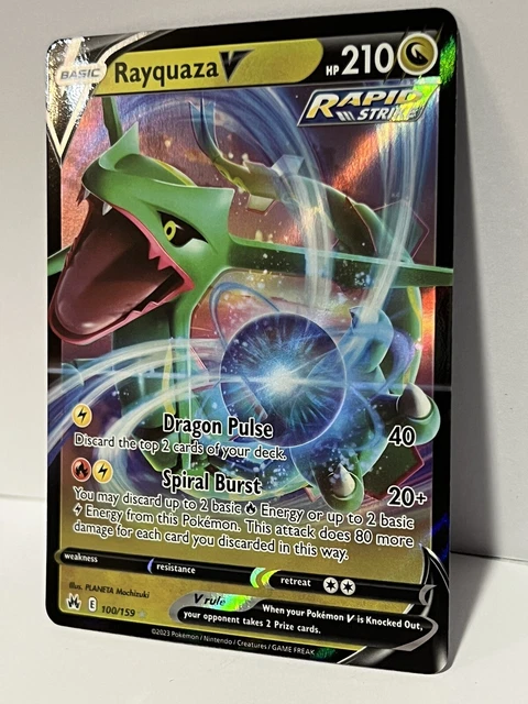 POKÉMON TCG RAYQUAZA V Crown Zenith 100/159 Holo Ultra Rare - Mint $0. ...